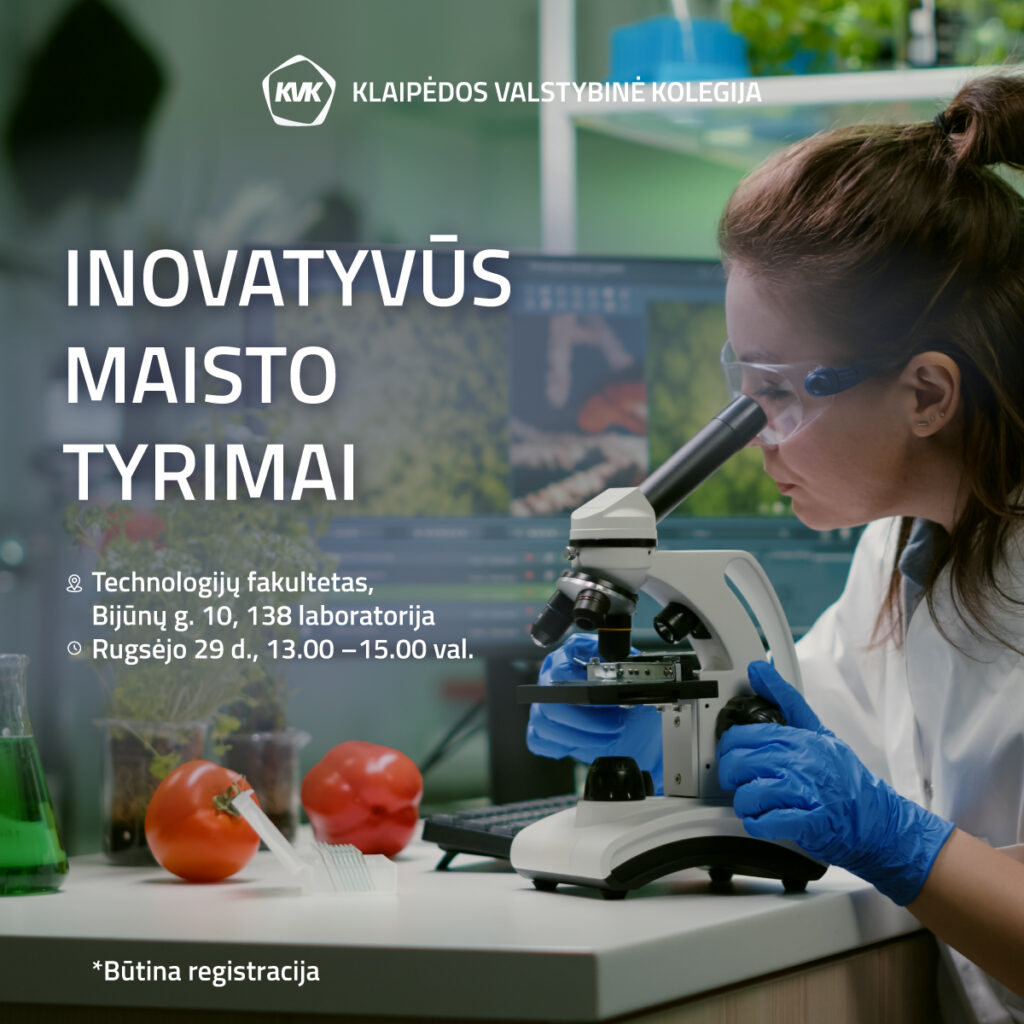 Inovatyvūs maisto tyrimai - Klaipėdos valstybinė kolegija